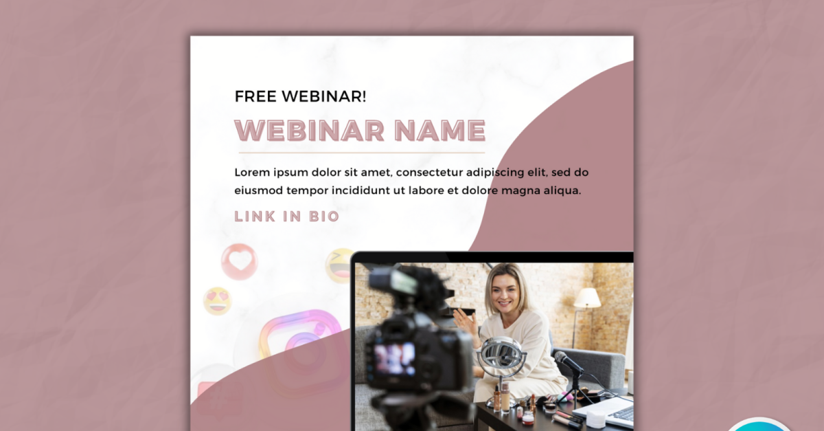 Webinar Social Media Post - Fully Editable in Canva
