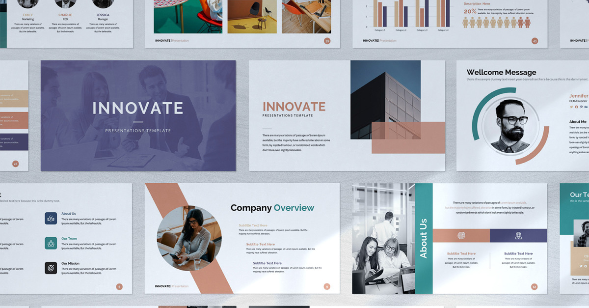 Innovative PowerPoint-Vorlage #396374 - TemplateMonster