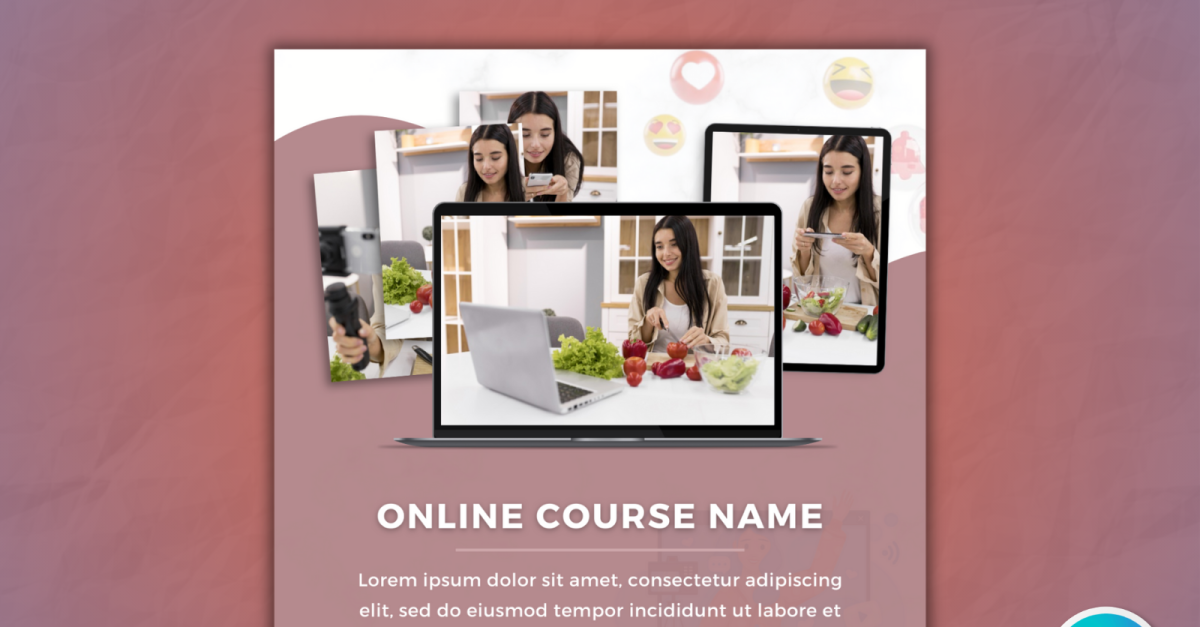 Online Course Social Media Template - Fully Editable in Canva