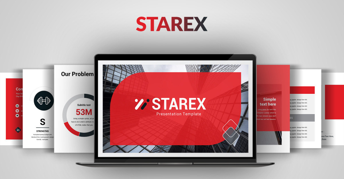 Starex PowerPoint šablony pro prezentaci - TemplateMonster