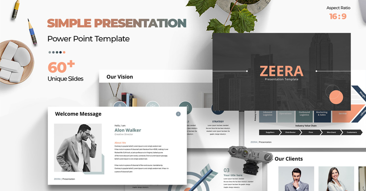 Zeera Sunum PowerPoint Şablonu #396379 - TemplateMonster