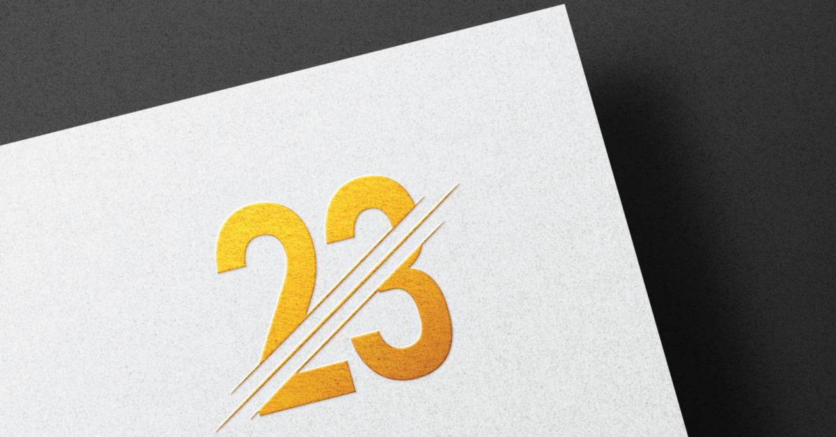 简单的 23 数字标志模板设计 #396746 - TemplateMonster