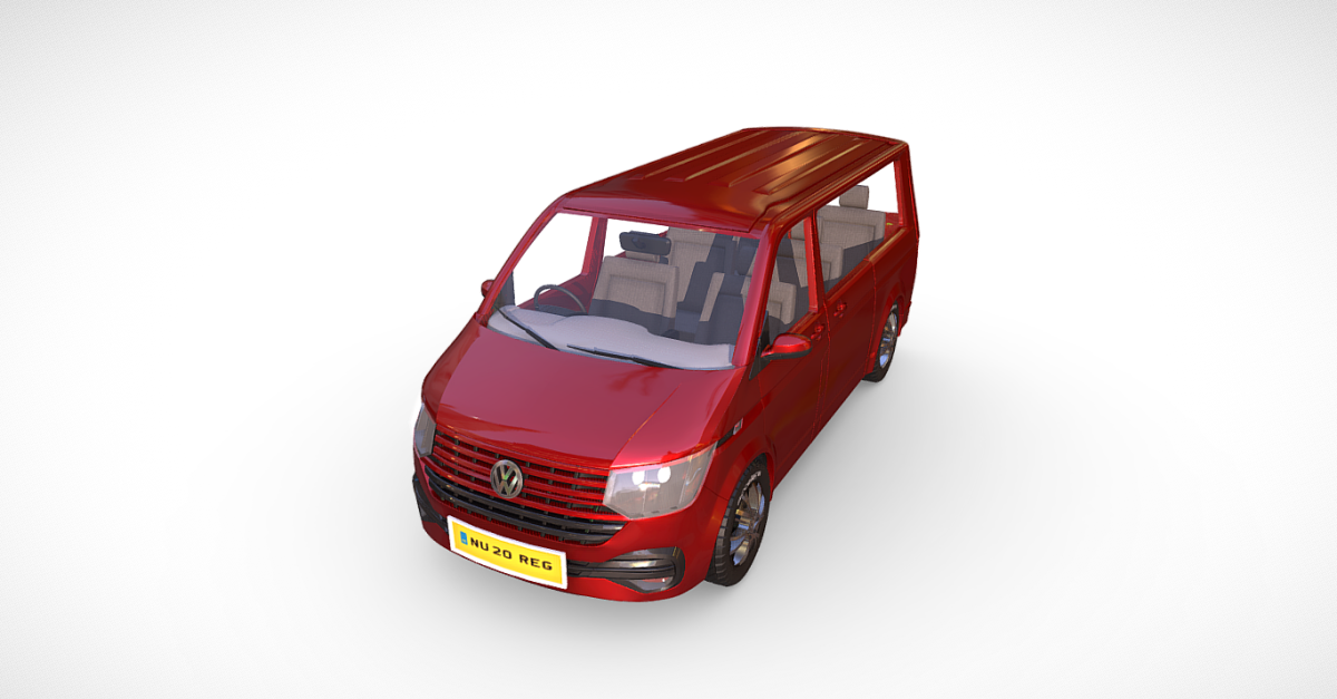 Mercedes-Benz Vito Van (roja): modelo dinámico 3D para visualización ...