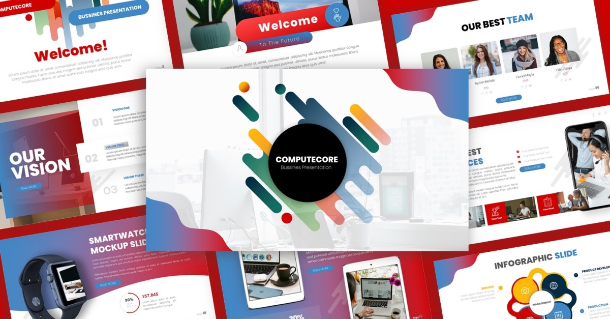 Computecore Presentation Template #397145 - TemplateMonster