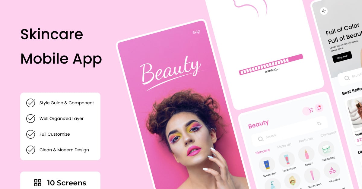 Beauty - Skincare E-Commerce Mobile App - TemplateMonster