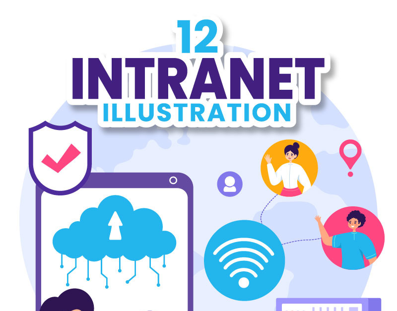12 Intranet Technology Illustration #397314 - TemplateMonster