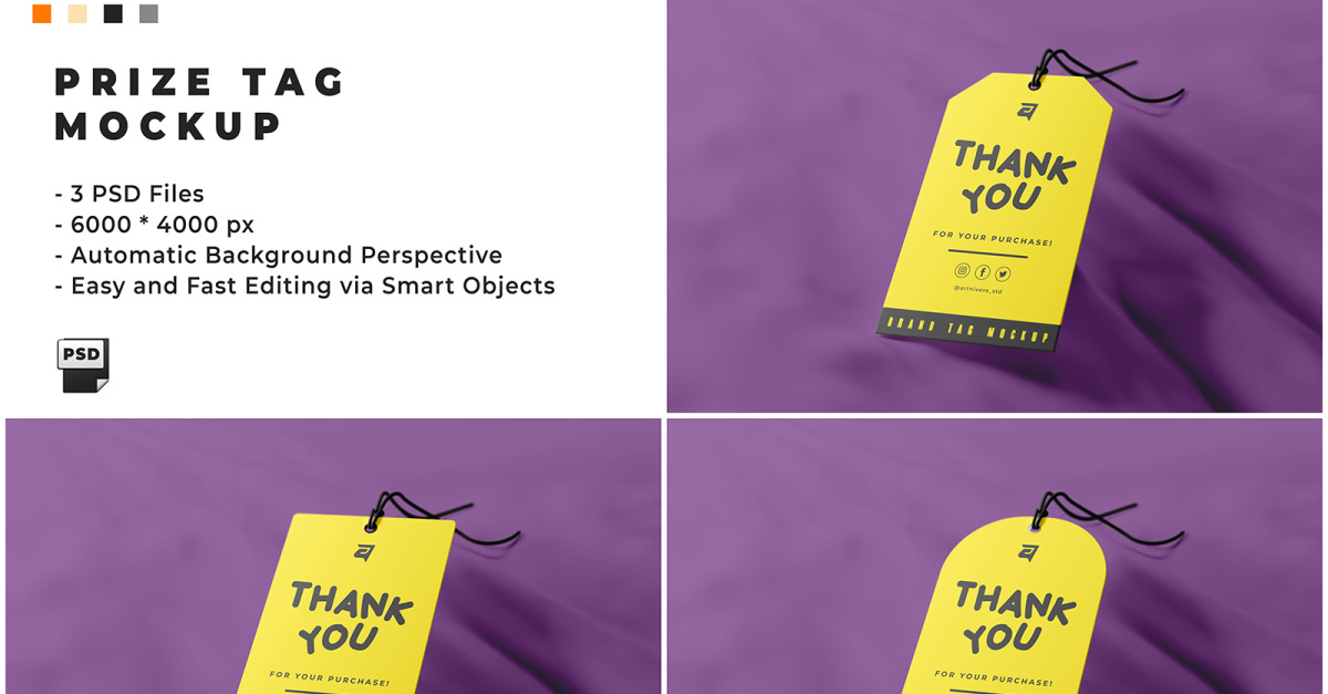 Prize Tag Mockup Template #397318 - TemplateMonster