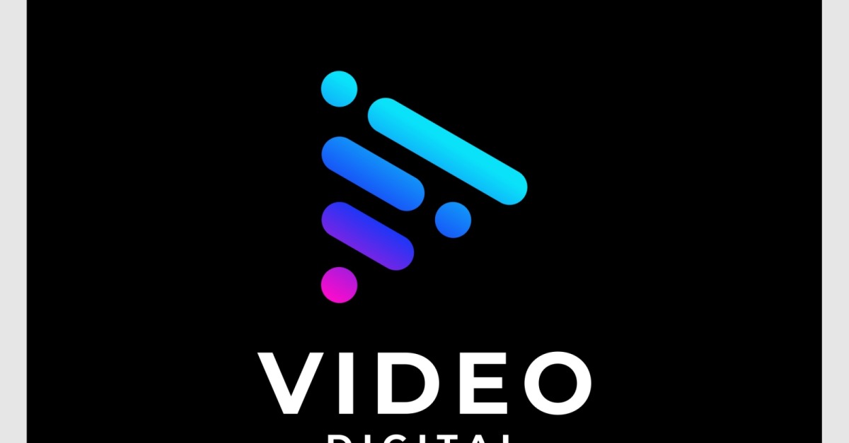 Logo della tecnologia digitale del pulsante Riproduci