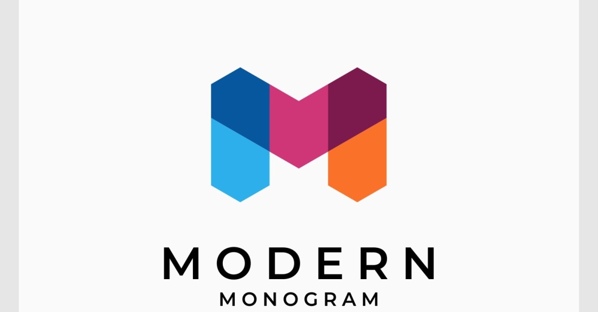 Buchstabe M modernes Monogramm-Logo #397582 - TemplateMonster
