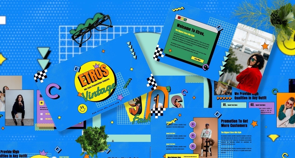 Etros - 90s Style Powerpoint Template - TemplateMonster