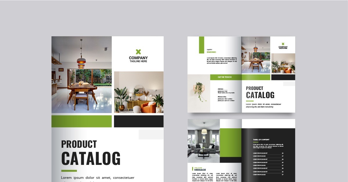 Design de catálogo de produtos ou modelo de catálogo de produtos, layout de design de portfólio ...