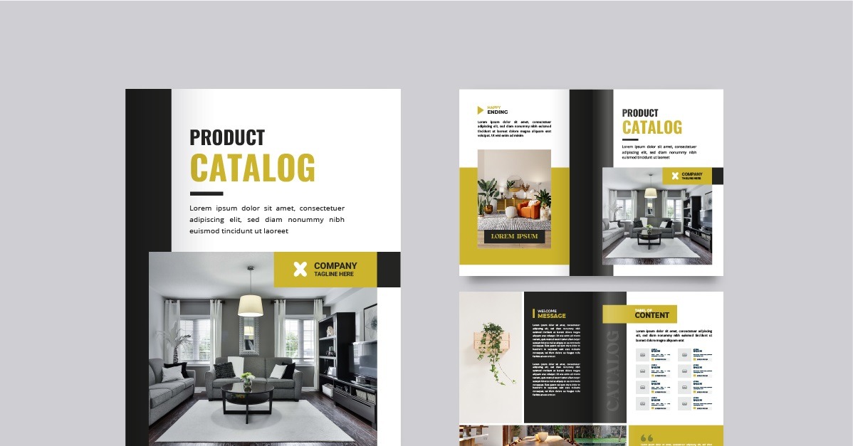 Modello di catalogo prodotti creativi, layout di progettazione del ...