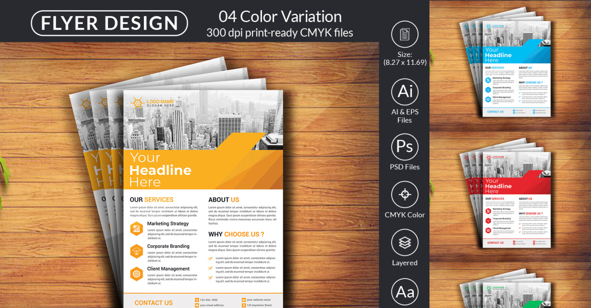 Professional Flyer Design Template V01 - TemplateMonster