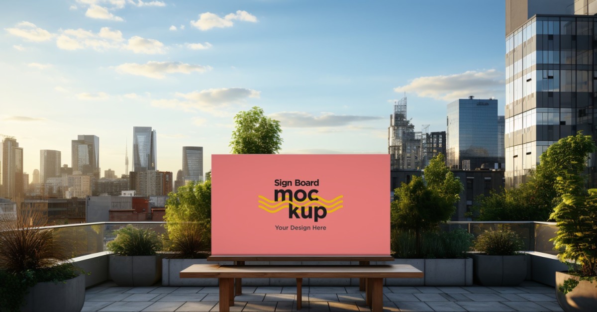 广告牌标志样机模板 02 #398523 - TemplateMonster