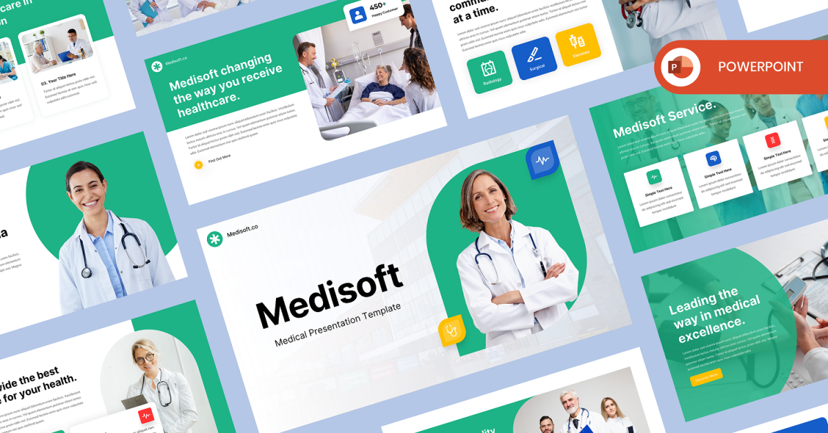 Medisoft - Plantilla médica de PowerPoint - TemplateMonster
