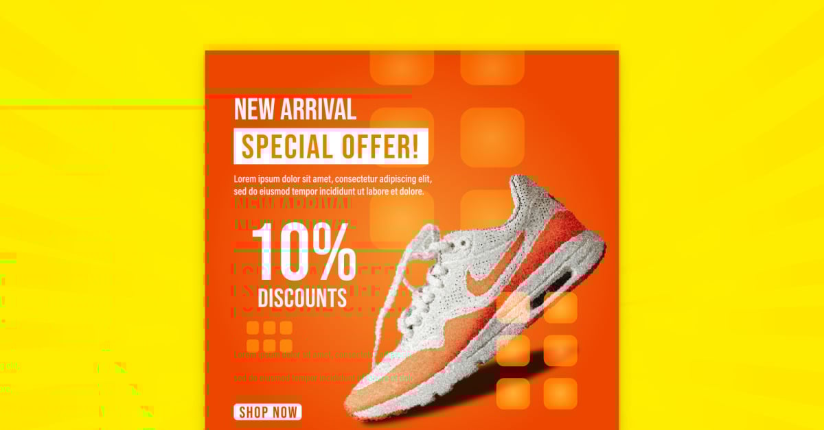 Social media brand promotional ads banner EPS design template