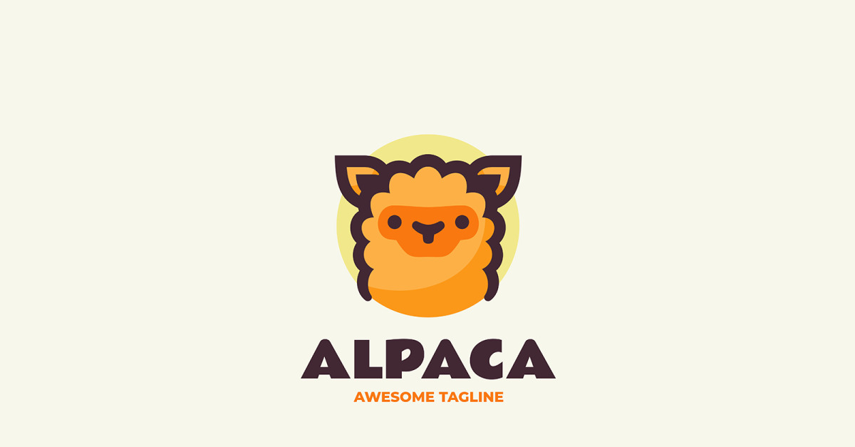 Alpaca Simple Mascot Logo #399683 - TemplateMonster