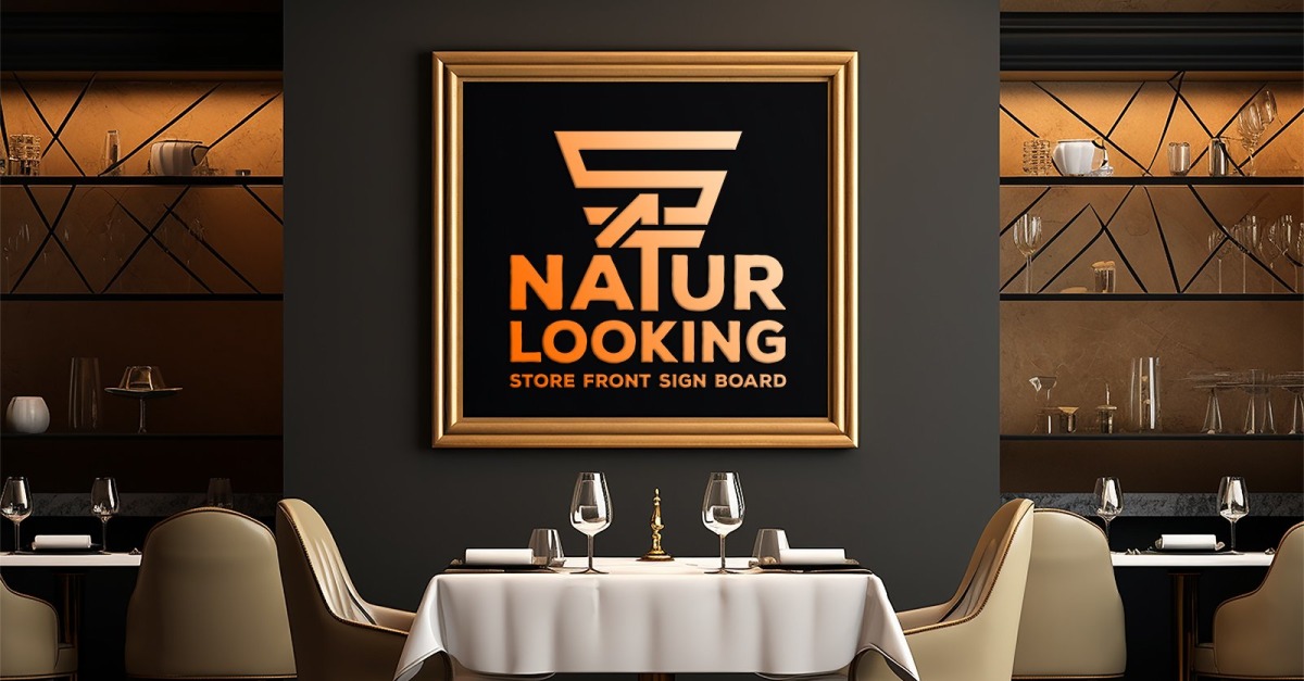 Blank restaurant mockup_ blank restaurant board mockup