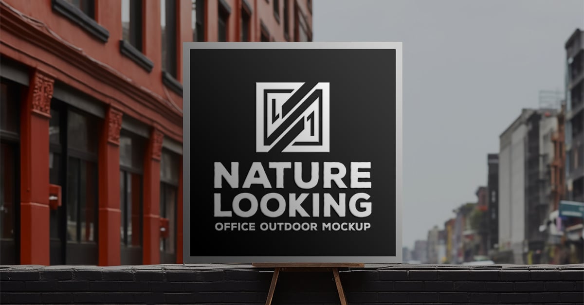 Outdoor logo mockup_outdoor billboard logo mockup