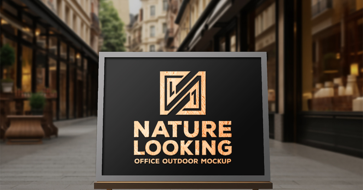 Store front board mockup_outdoor sign board mockup