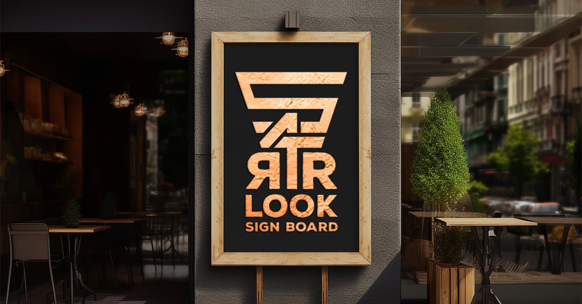 Store front wall board mockup | luxury outdoor board mockup | outdoor ...
