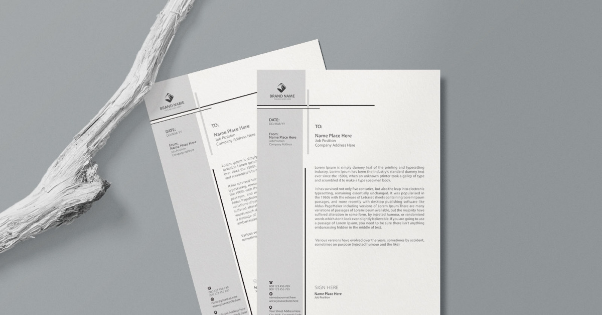 Modern And Creative Letterhead Design - TemplateMonster