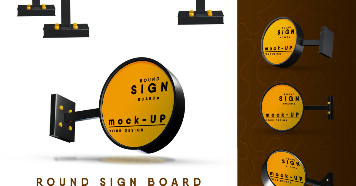 Round Sign Board I Easy Editable #400488 - TemplateMonster
