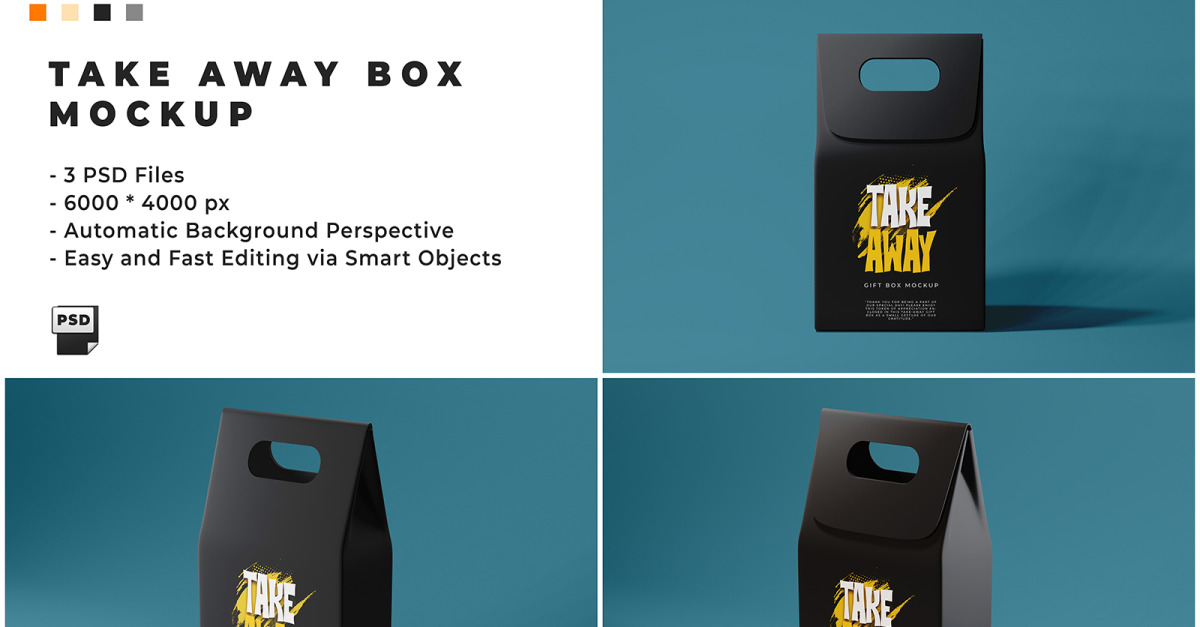 Take Away Box Maket Şablonu 2 #400940 - TemplateMonster