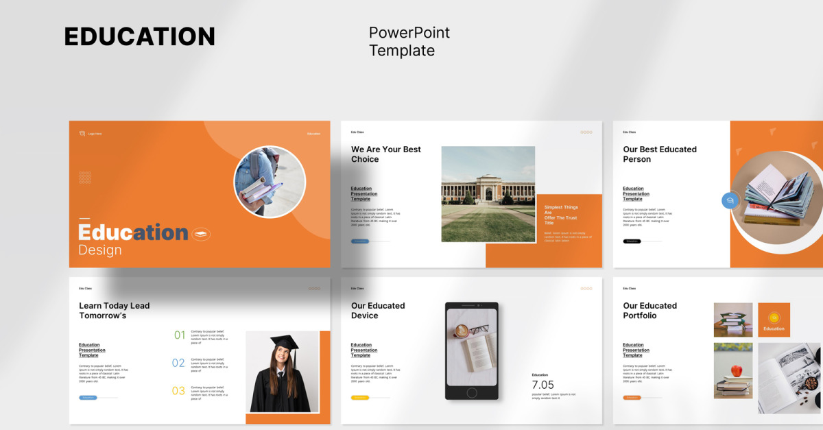 Eğitim PowerPoint Şablonları Temiz Tasarım - TemplateMonster