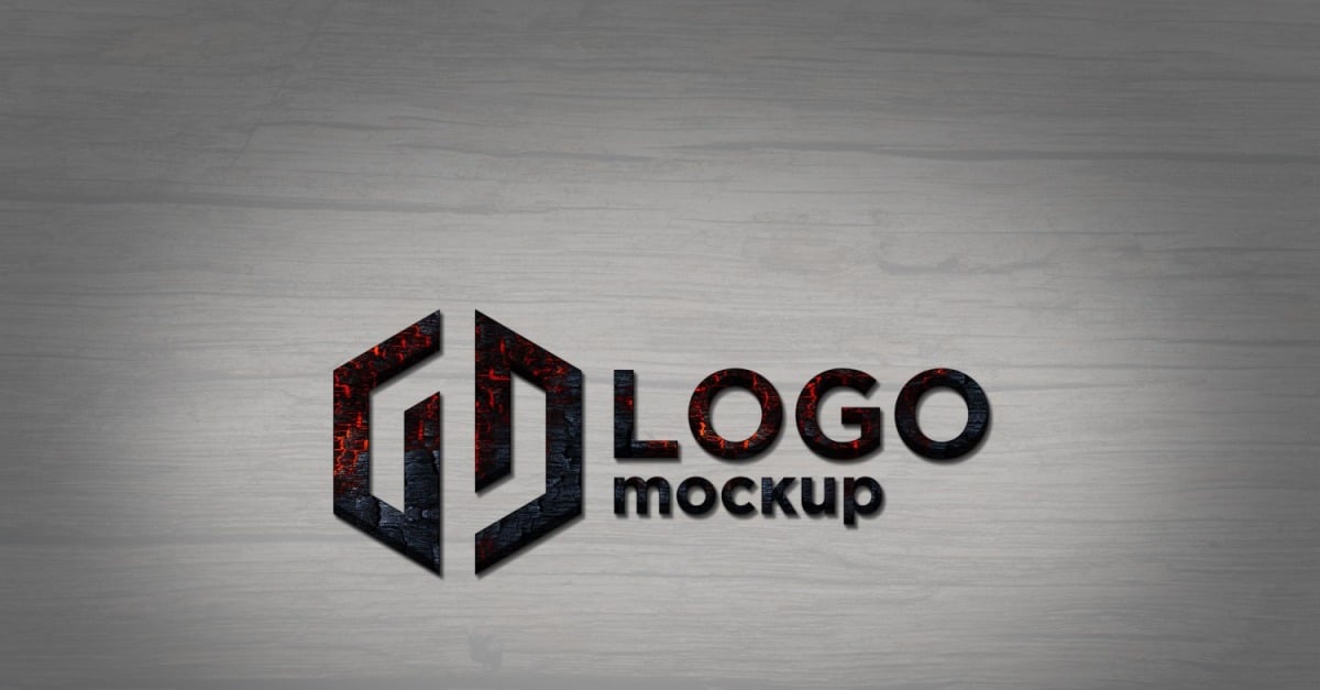 Burned Wood Logo Mockup Template #401377 - TemplateMonster