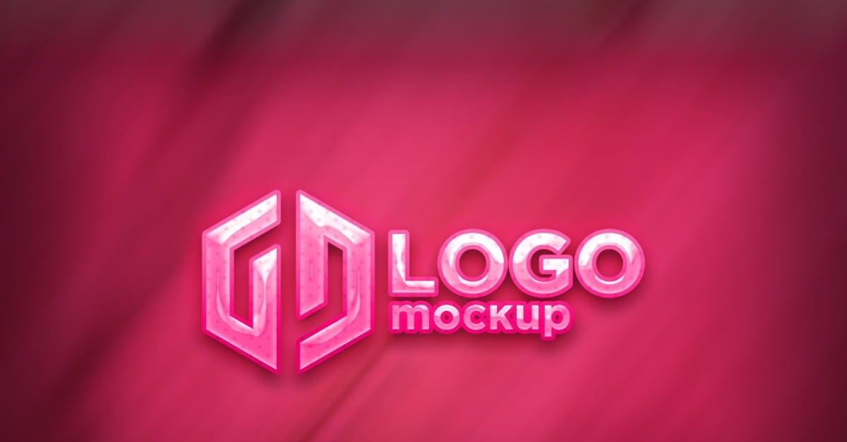 Pink Logo Mockup Template #401369 - TemplateMonster