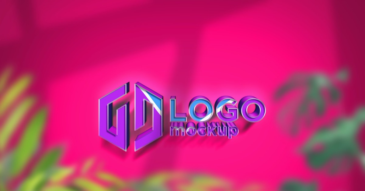 Blue Purple Logo Mockup Template #401401 - TemplateMonster