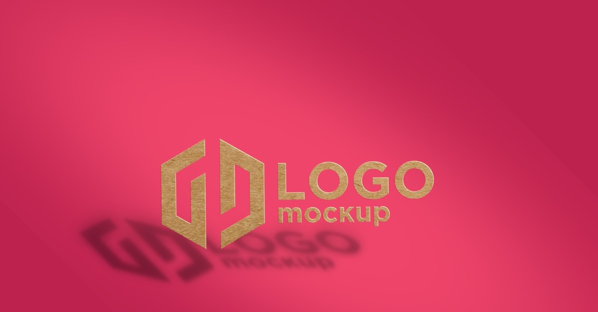 Hard card cutted Logo Mockup Template - TemplateMonster