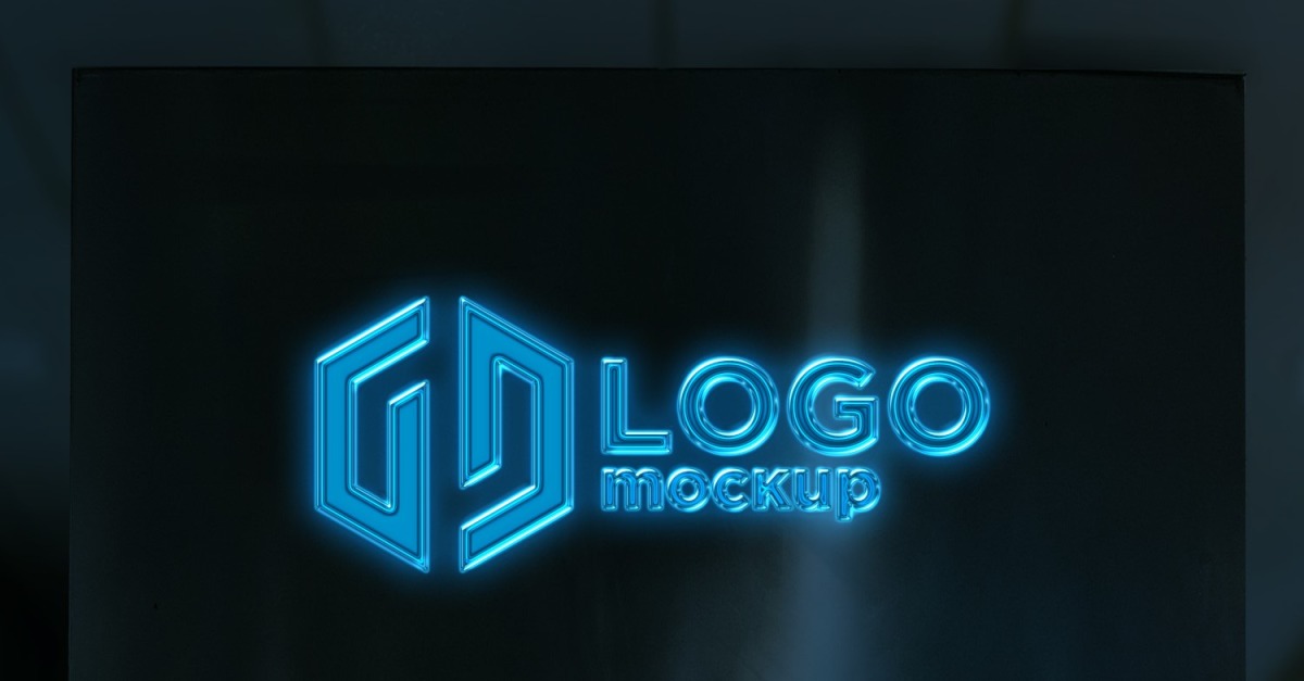 LED Sign Logo Mockup Template 01 #401482 - TemplateMonster