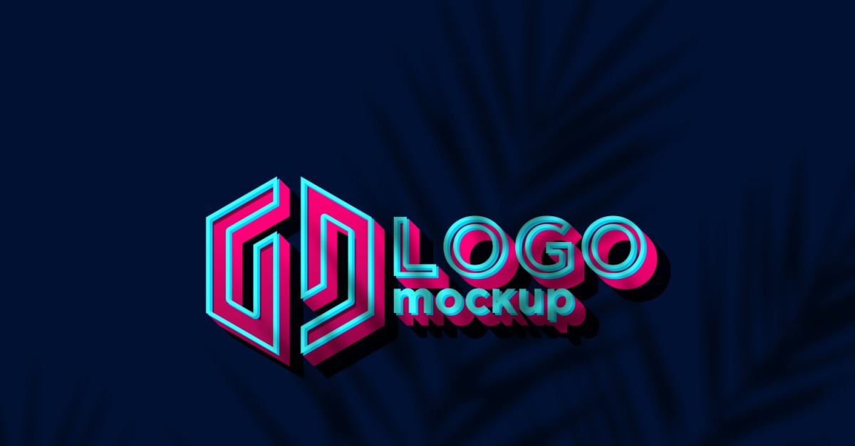 Pink Extrude Logo Mockup Template #401484 - TemplateMonster