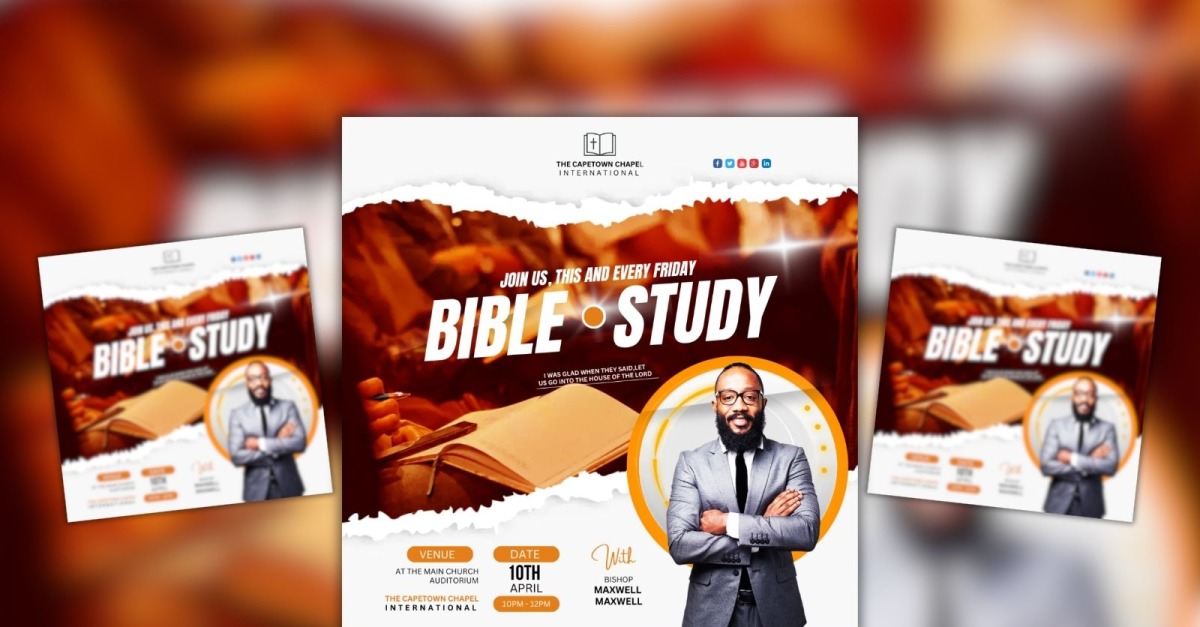 Bible study Flyer Design Template Poster - TemplateMonster