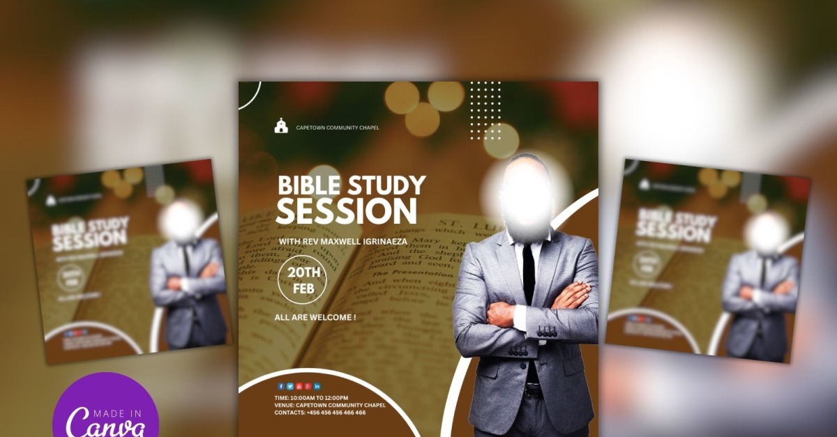 Bible Study Session Event Flyer Design Template