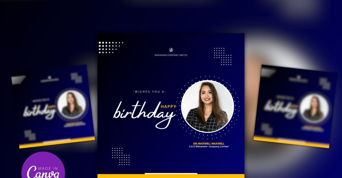 Birthday Design Card Template #401646 - TemplateMonster