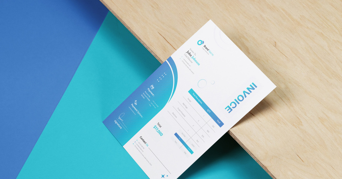 Modèles de facture dégradés – faciles à modifier