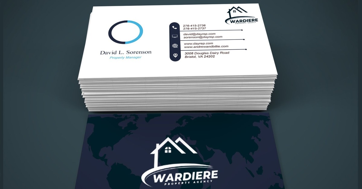 Professional visiting card template fully editable