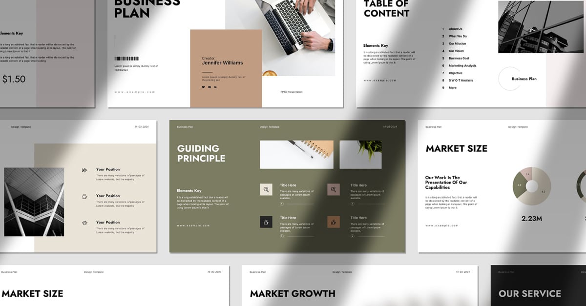 Le modèle Powerpoint de plan d'affaires - TemplateMonster