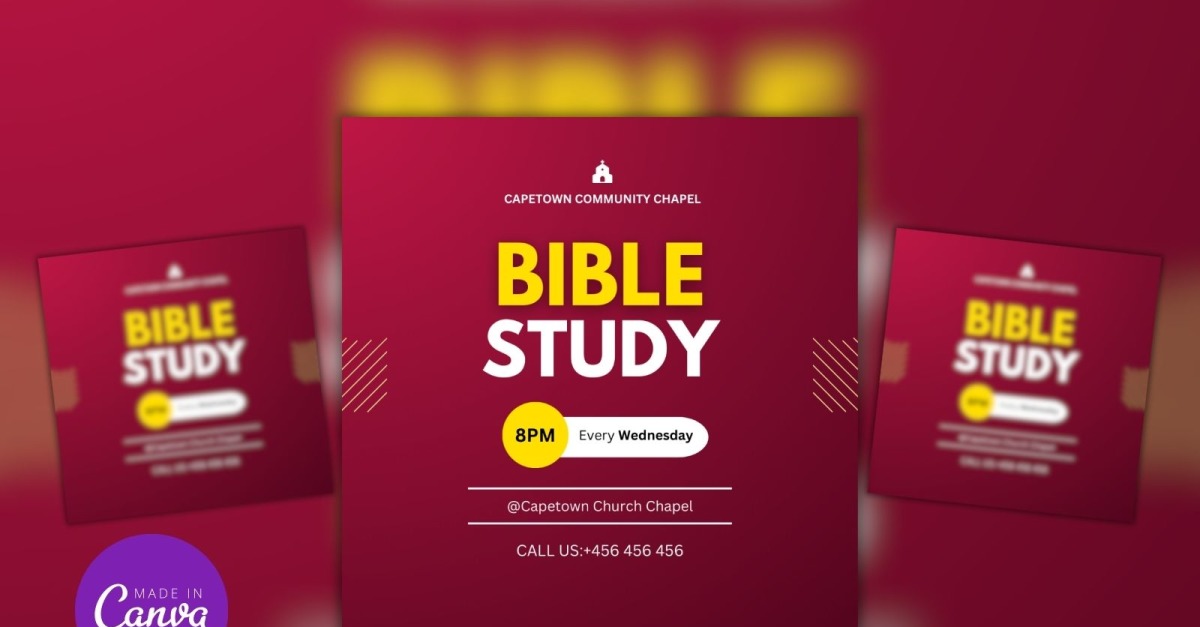 Bible Study Canva Design Template #401919 - TemplateMonster