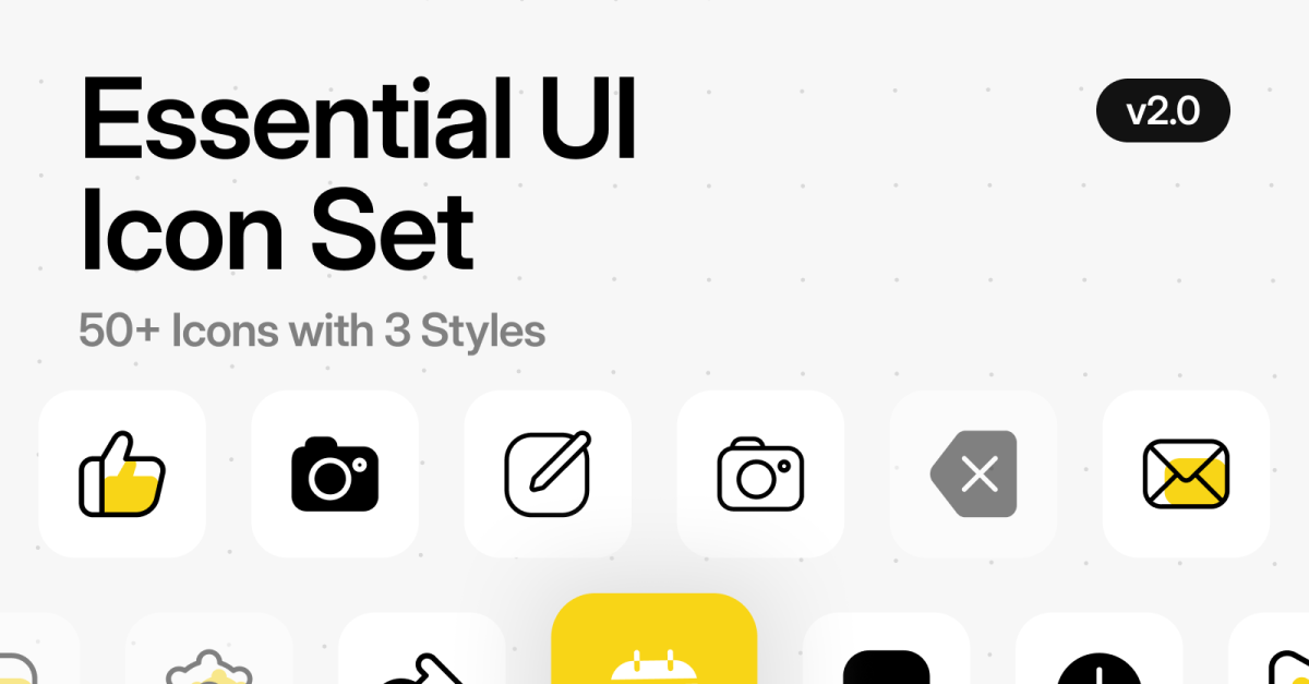 Conjunto de iconos de interfaces de usuario Essentials V2