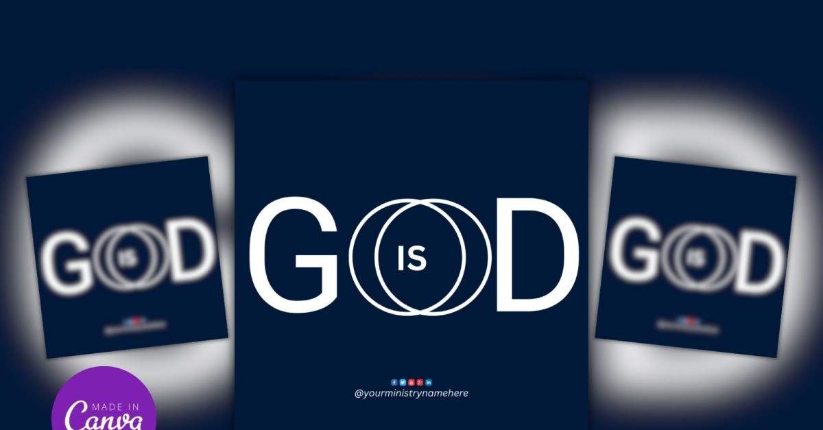God Is Good Bible Quote Design Template - TemplateMonster