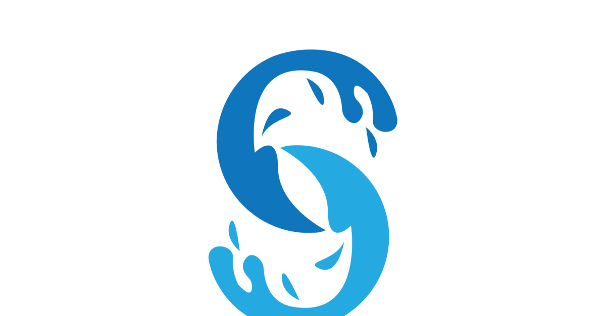 S splash water blue logo vector version v16 - TemplateMonster