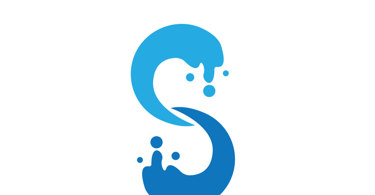 S splash water blue logo vector version v18 - TemplateMonster