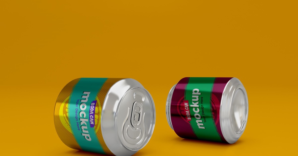 Metal Can Packaging Mockup 03 #402244 - TemplateMonster