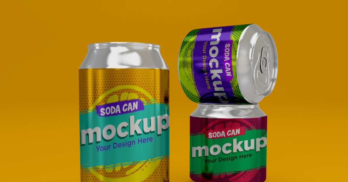 Metal Tin Can Mockup Design 03 #402242 - TemplateMonster