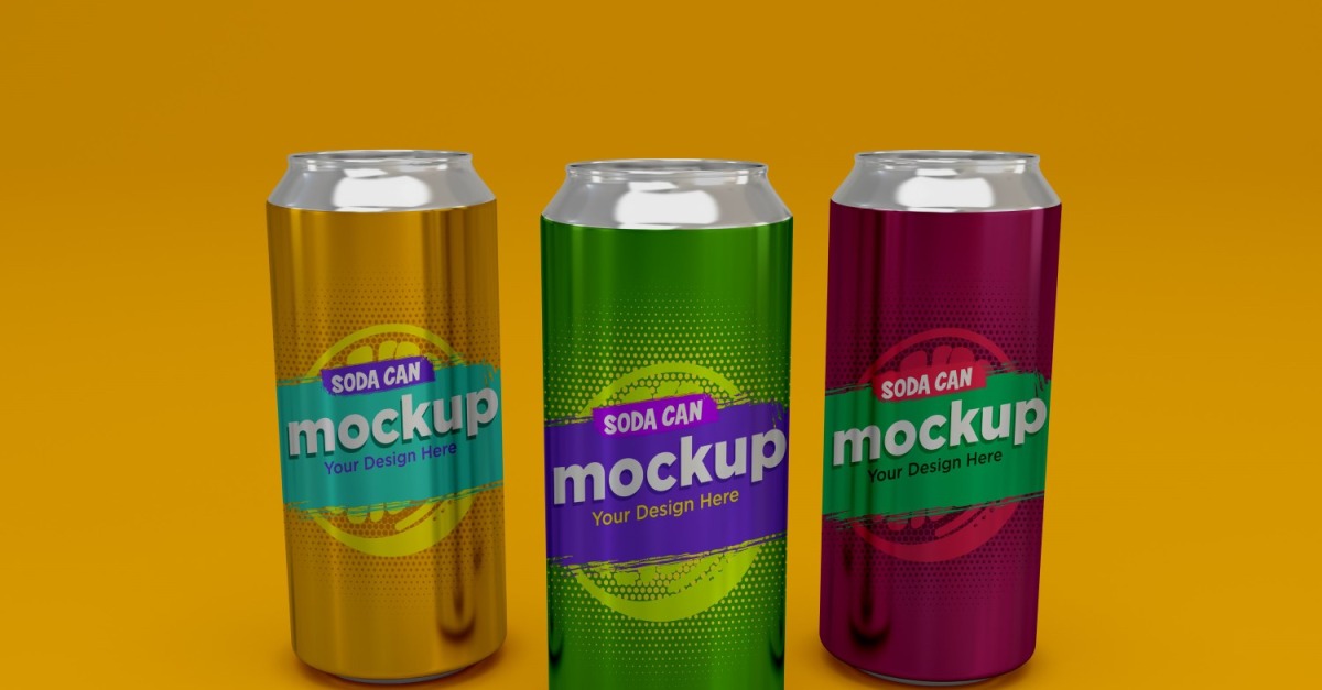 Round Tall Tin Can Packaging Mockup 02 - TemplateMonster
