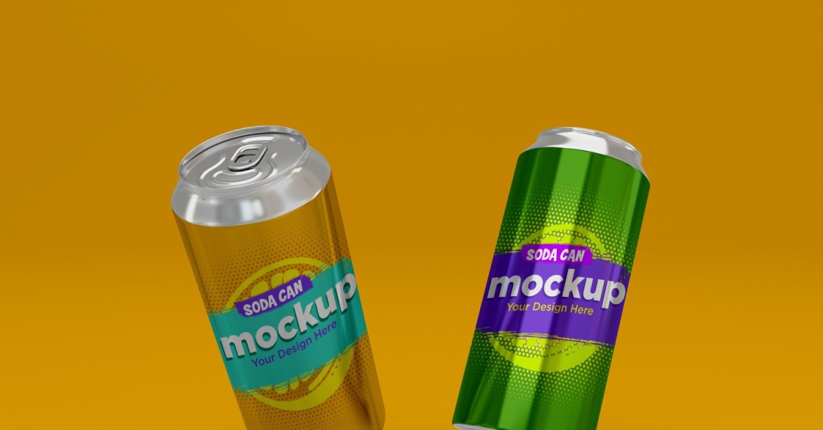 Round Tall Tin Can Packaging Mockup 04 - TemplateMonster